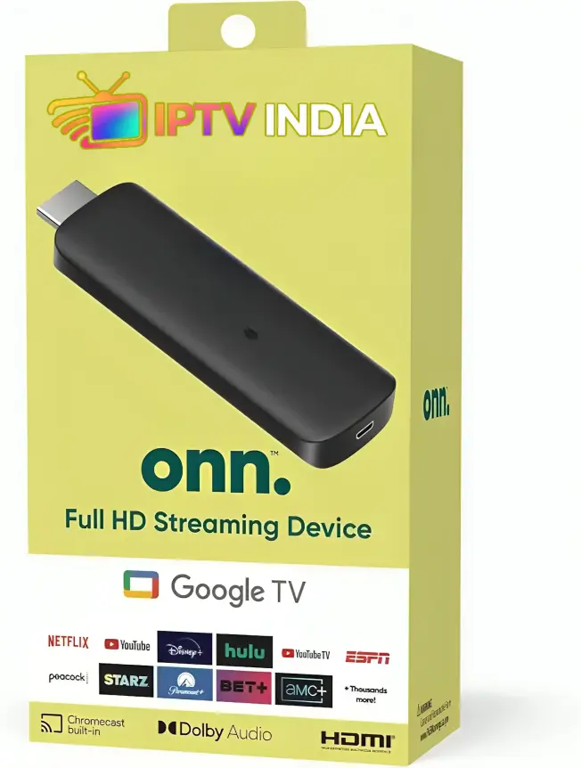 Onn Android TV Stick 5-Year IPTV Plan – Smart Full HD Streaming with Wi ...
